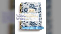 Custom Journal Notebook White Pages Spiral Binding