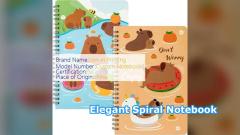 Spiral Notebook Custom Journal Elegant Vintage Art