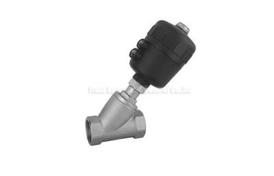 China Angle Seat Piston Valve DN10~DN50 Stainless Steel Body With Plastic Actuator for sale