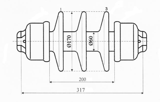 L40BE200 long rod suspension insulator
