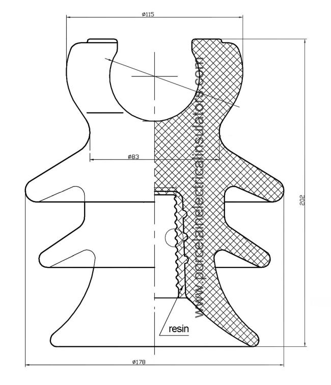 SDI-37 (ШФ20Г1) pin type insulator 