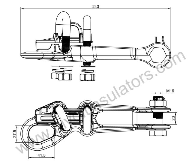 aluminum clamp HIVOLT 200