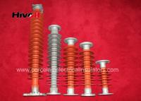 China 35kV-66kV Solid Core Station Post Insulators - Red Silicone Rubber Housing for Electrical Substations for sale