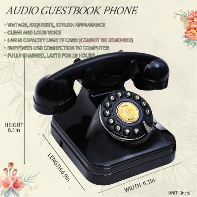 Cina Audio personalizzato Libro degli ospiti Posta vocale 32GB Lascia un messaggio Telefono Nozze in vendita