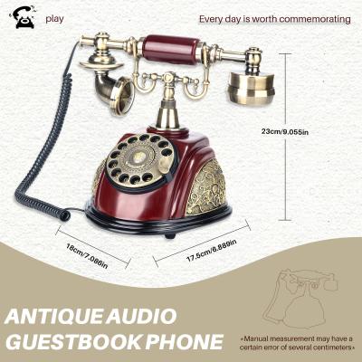 Cina Libro di ospiti in stile europeo Audio Telefono matrimonio ricaricabile per raccogliere messaggi in vendita