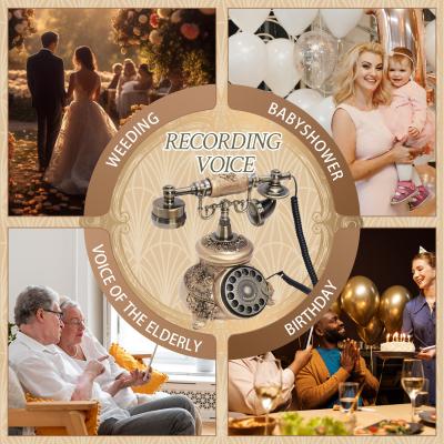 Cina Classic Wedding Phone Guest Book Retro Craftsmanship Audio Wedding Guestbook Per le coppie in vendita
