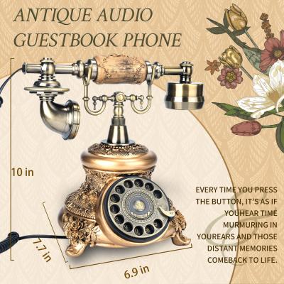 Cina Classic Wedding Phone Guest Book Retro Craftsmanship Audio Wedding Guestbook Per le coppie in vendita