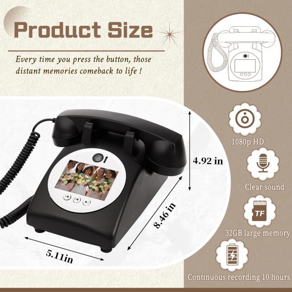 Quality 32GB Video Guest Book HD 1080P Telephone Guest Book With Night Light For for sale