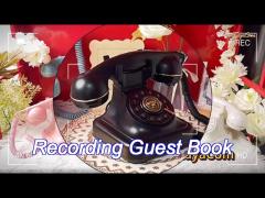Casamentos Celebrações Telefone Livro de convidados Som claro Vintage Telefone Gravador de voz Design de botão