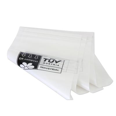 Cina Borsa trasparente con cerniera in plastica compostabile satinata per vestiti Imballaggio trasparente in vendita