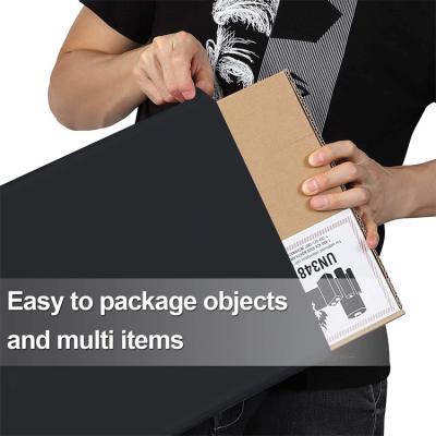 China Dikte 0.07mm Poly Verschepende Zakken, 11×15-Duim Zwarte Polymailers met Handvat Te koop