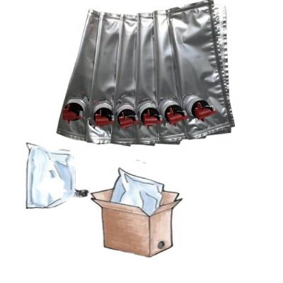 China 1L-220L Aluminized Disposable Beverage Bib Bag In Box For Wine Air Locked for sale