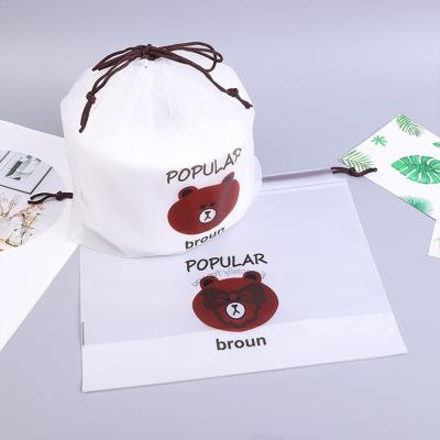 中国 多エヴァ/ポリ塩化ビニールのPEによって曇らされたドローストリングのポリ袋の漫画動物は感じた 販売のため