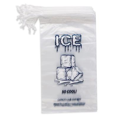 Cina Poli borsa d'imballaggio portatile di 8lb 10lb 20lb 25lb per l'imballaggio del cubetto di ghiaccio in vendita