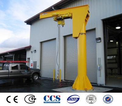 China 2 ton 180 Degree Electric Winch Warehouse Rotating Arm Hoisting Floor Mounted Jib Crane Design for sale