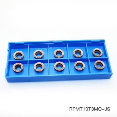 Cina Inserzioni di giro della fresa del carburo di argento metallico di RPMT10T3MOE-JS in vendita