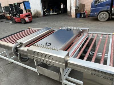 China Horizontal Small Glass Washing And Drying Machine 10KW Total Power for sale