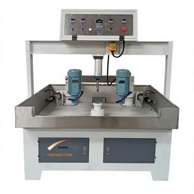 China Automatic Dual-Head  Glass Edge Grinding Machine for Precise Round Oval Glass Beveling for sale