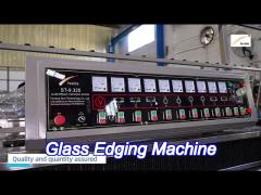 9 motors straight line glass edging machine 6.6x1.0x2.6m total dimension