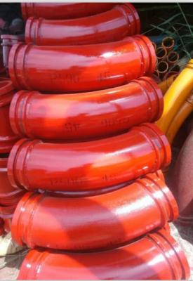 China DN125*R500*45D Casting Concrete pump elbow for concrete pump car for sale