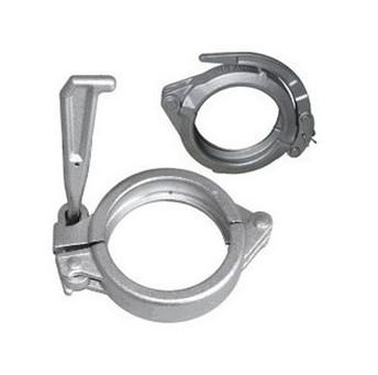 China 5.5 Inch Concrete Pump Clamp Coupling Electrostatic Spraying Baked Painting for sale
