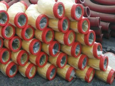 China 62HRC Hardness Concrete Pump Elbow , High Manganese Pipe Fitting Elbow for sale