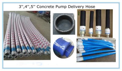China Industrial Concrete Pump Rubber Hose / High Pressure Hydraulic Rubber Hose for sale