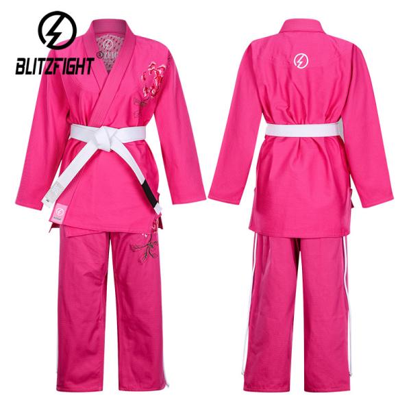 Quality Rose Brazilian Jiu Jitsu Uniform Preshrunk Women'S Bjj Gi F1-F4 Size for sale