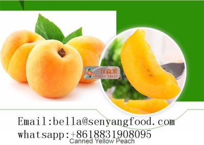 China canned yellow peach with OEM brands , best yellow peach in syrup for sale