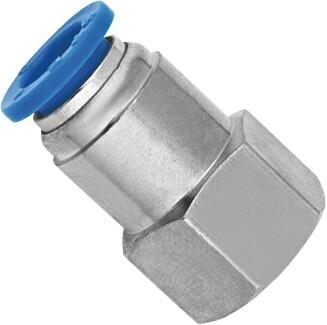 China Female Straight Bulkhead Pneumatic Hose Fittings Quick Push To Connect for sale