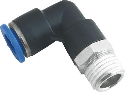 China Brass Nickel Planting Pneumatic Push in Male Elbow BSPT Threaded Fittings for sale