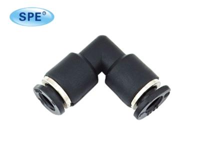 China 6mm 90 Degree Union Elbow Miniature Pneumatic Fittings Metric Quick Connect for sale