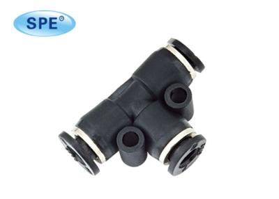 China Union Tee Air Pneumatic Hose Connectors Plastic Pipe Push To Connect for sale