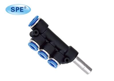 China Plastic Triple Branch Pneumatic Push Fittings , One Touch Pneumatic Hose Connectors for sale