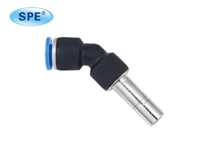 China 45 Degree Elbow Pneumatic Air Fittings , Pneumatic Quick Connect Fittings for sale