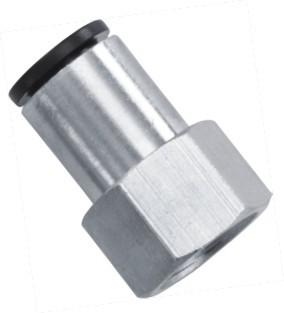 China Smart Female Straight Pneumatic Tube Fittings , Quick Connect Air Fittings Connector for sale