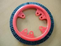 China Customized Plastic Monforts Stenter Brushes 3 Rows Inner Diameter 7cm for sale