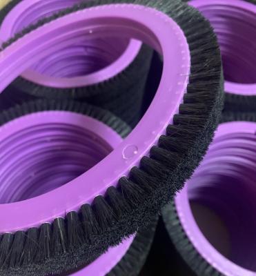 China Wild Boar Bristle Nylon Brush Wheels For Finishing Machine Textile Dyeing Machine for sale
