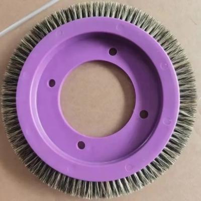 China Dyeing and Finishing Brush Wheel Fabric Knitting Stenter Brush Industrial Accessories Plastic Body for sale