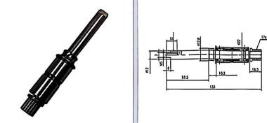 China DTM DTY Machine Accessories SGLG-D-01 SDS Passive Shaft 17 Teeth Spares For Draw Texturing Machine for sale