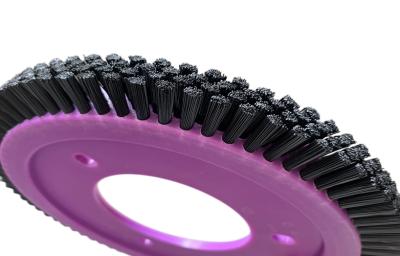 China Hog bristle PP Nylon Knitting Stenter Brush Industrial Wheel Brush for sale
