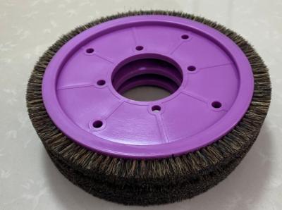 China LK Chengfu Monforts Stenter Dyeing And Finishing Hog Hair Nylon PVC Brush Wheel for sale
