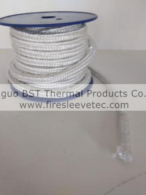 China Texturized fiberglass braided square rope for sale