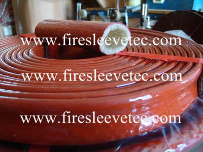 China silicone fibrglass fire protection sleeve for sale
