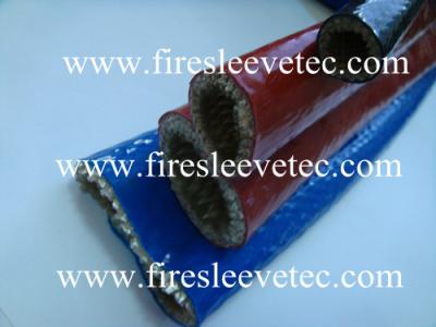 China silicone fiberglass braided fire protection sleeve for sale