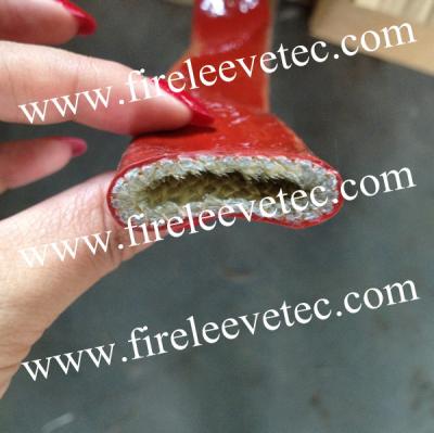 China silicone coated fiberglass fire sleeving for sale
