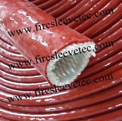 China silicone rubber coated fiberglass high temperature protective sleeve for sale