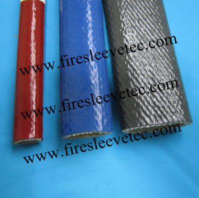 China fuel line protection silicone coated fiberglass sleeve for sale