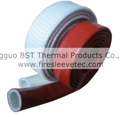 China hydraulic tube protection silicone fiberglass braided sleeve for sale