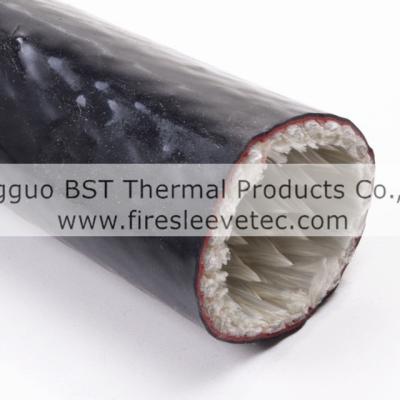 China thermo protection silicone fiberglass braided sleeve for sale